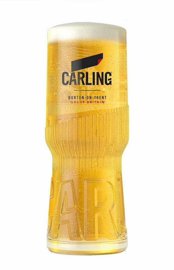 Personalised 1 Pint Carling New Design Glass Engraved | Etsy