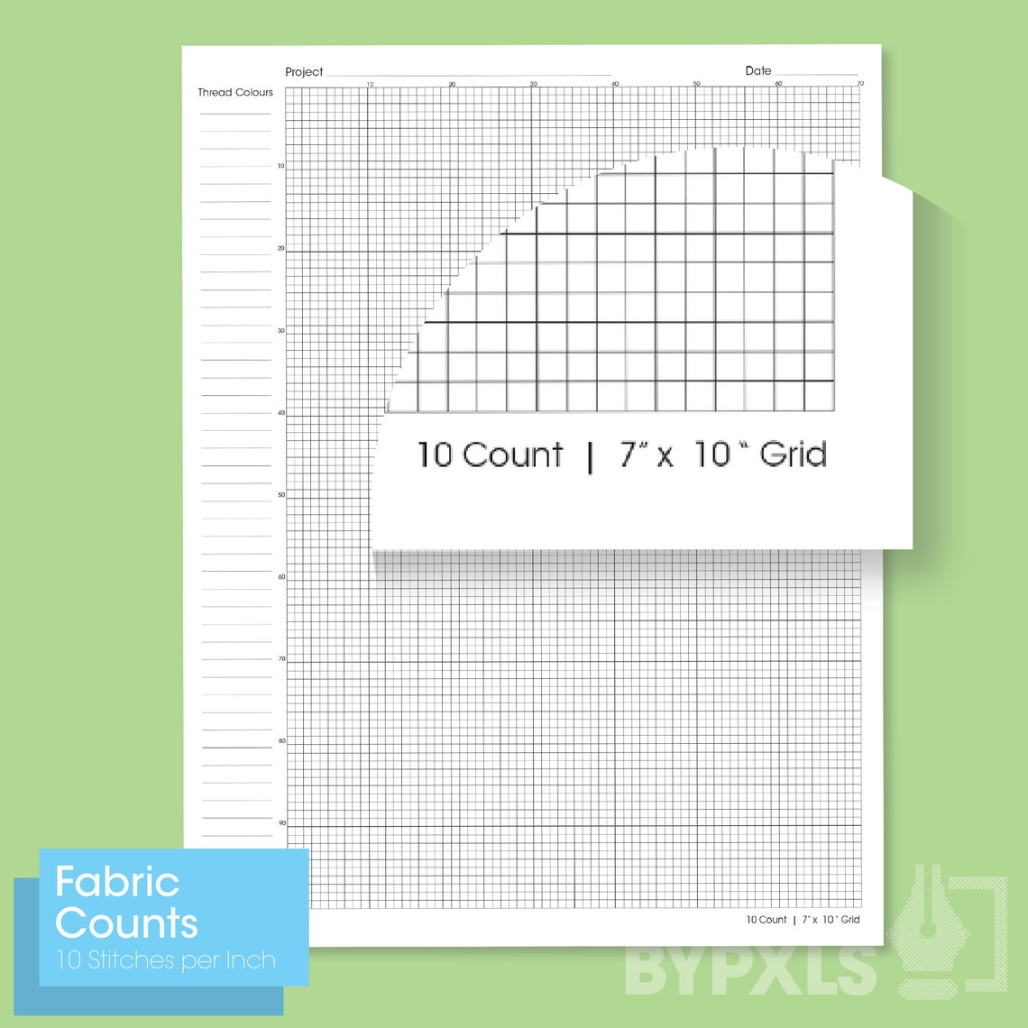 PRINTABLE | Aida 10 Cross Stitch Graph Paper | Letter/a4 | 10 Fabric ...