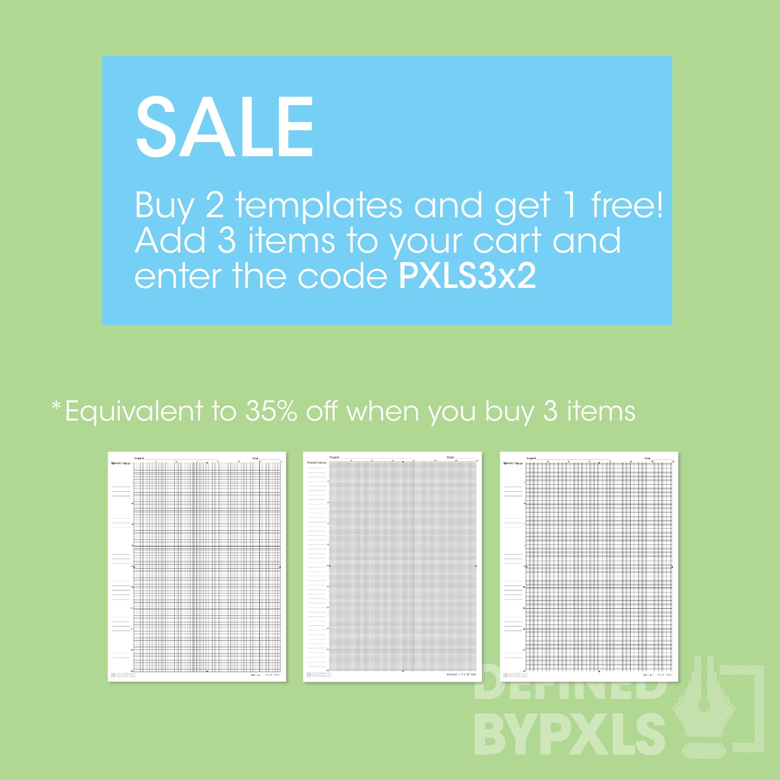 PRINTABLE | Aida 20 Cross Stitch Graph Paper | Letter/a4 | 20 Fabric ...