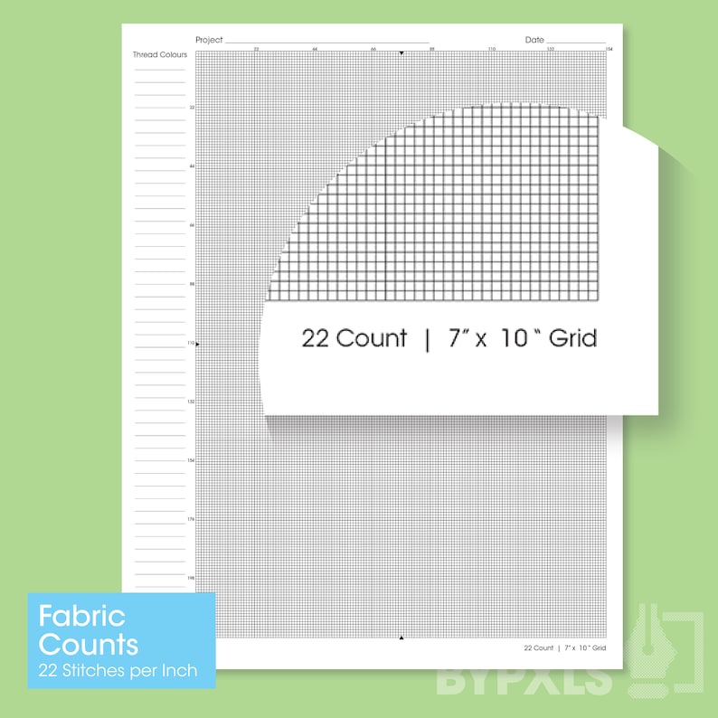Aida 22 Count Cross Stitch Graph Paper (PDF Download) - Etsy