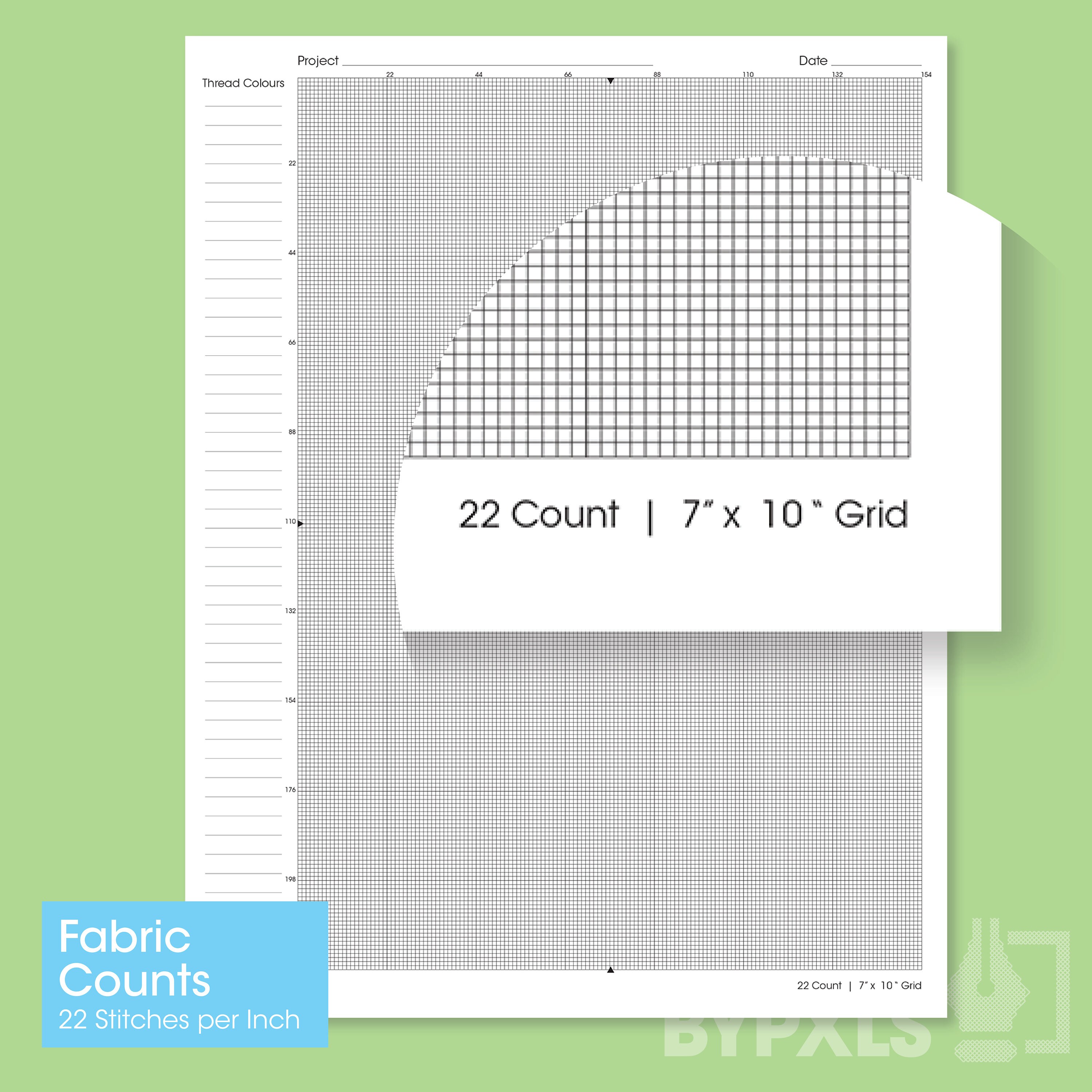 Aida 22 Count Cross Stitch Graph Paper (PDF Download) - Etsy