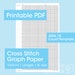 PRINTABLE | Aida 18 Cross Stitch Graph Paper | Tabloid / Ledger / B ...