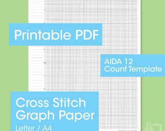 PRINTABLE | Aida 10 Cross Stitch Graph Paper | Letter/a4 | 10 Fabric ...