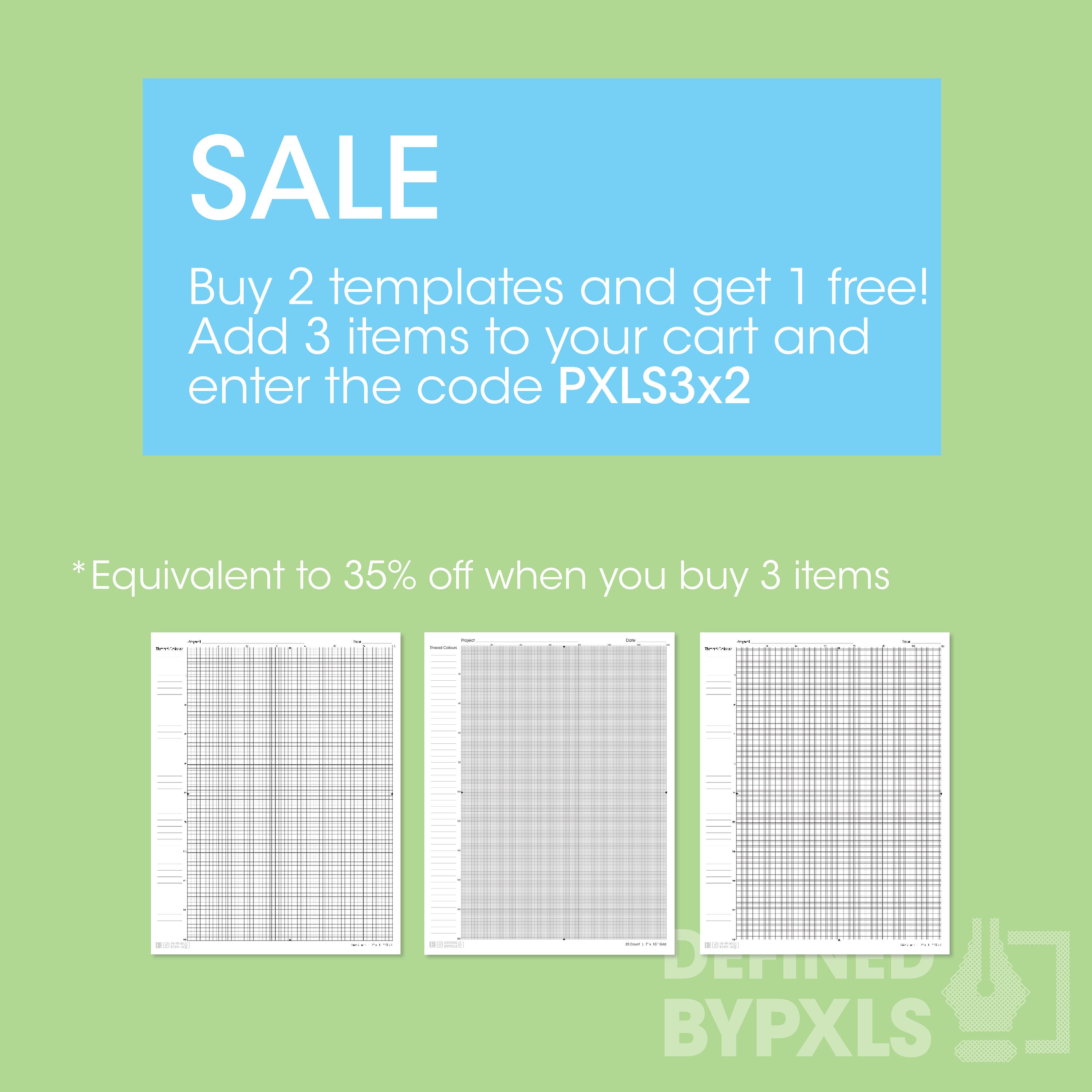 Aida 16 Count Cross Stitch Graph Paper (PDF Instant Download) - Etsy