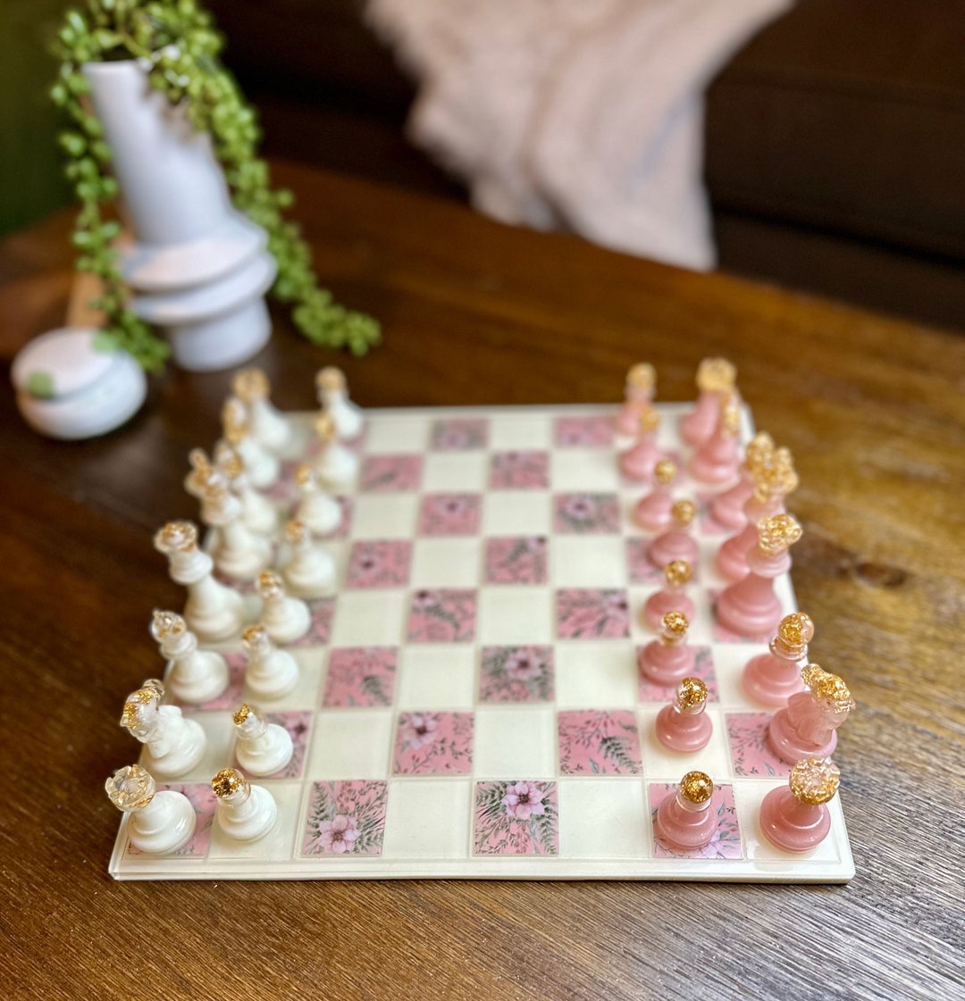 Floral Chess Set - Etsy