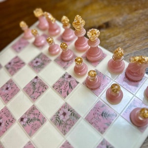Floral Chess Set - Etsy
