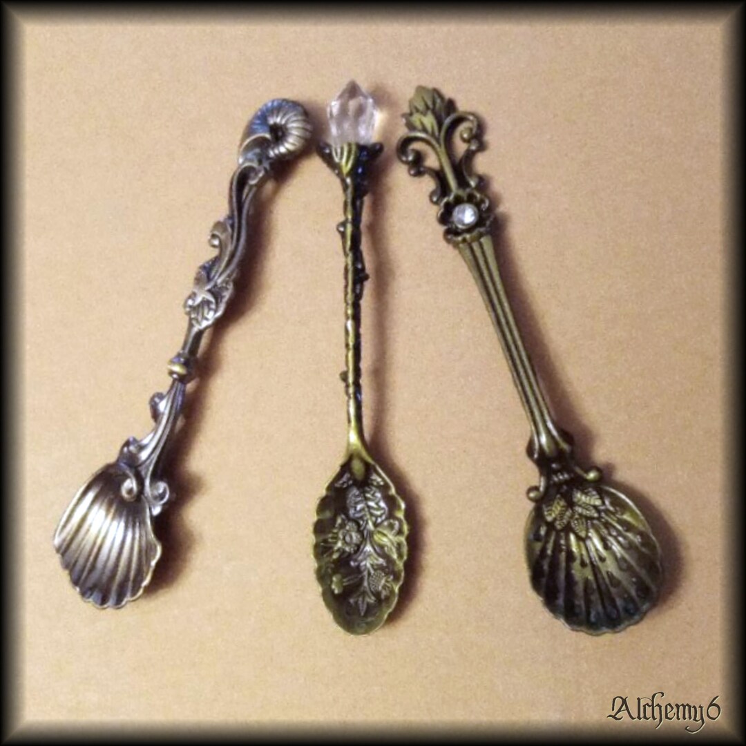 Small TEA SPOONS Herbal Supplies Tiny Tea Spoons Faerie Spoons - Etsy