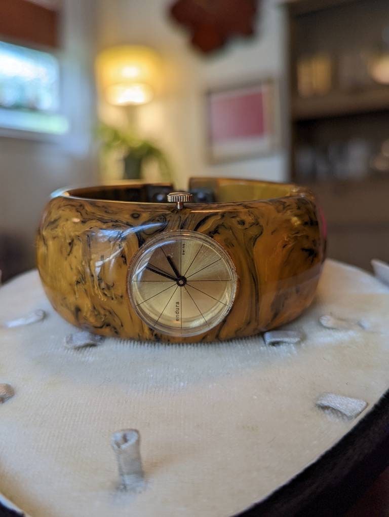 Art Deco Bakelite Mississippi Mud Hinged Clamper Watch - Etsy