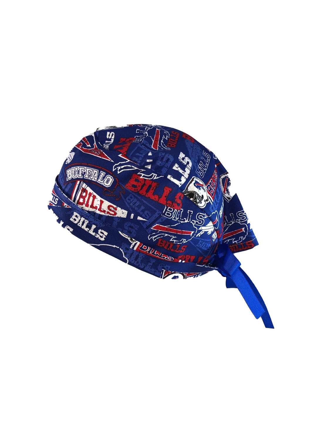 Buffalo Bills Retro NFL Tie Back Scrub Cap, Nurse Hat, Surgical Cap ...