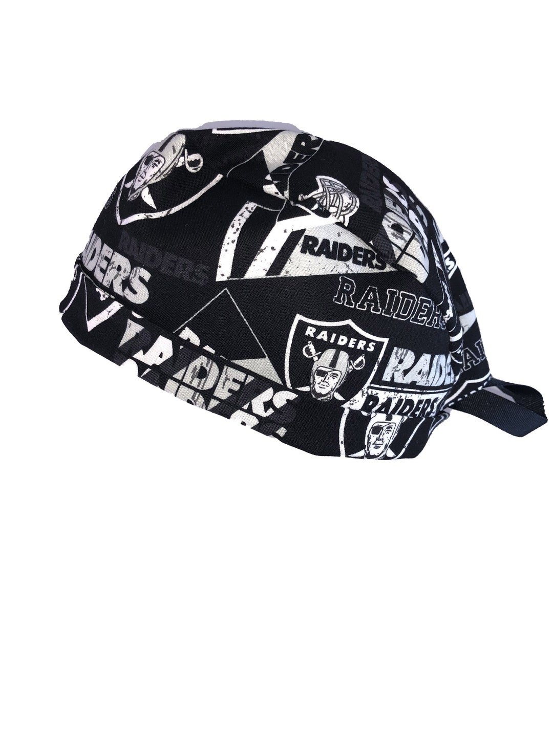 Las Vegas Raiders Retro NFL Tie Back Scrub Cap, Nurse Hat, Surgical Cap ...