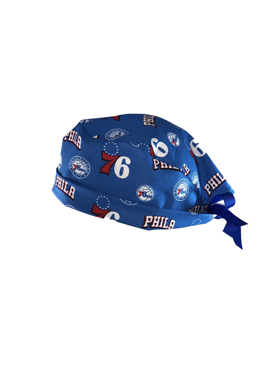 Philadelphia 76ers NBA Tie Back Scrub Cap, Nurse Hat, Surgical Cap, OR ...