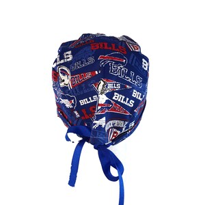 Buffalo Bills Retro NFL Tie Back Scrub Cap, Nurse Hat, Surgical Cap ...