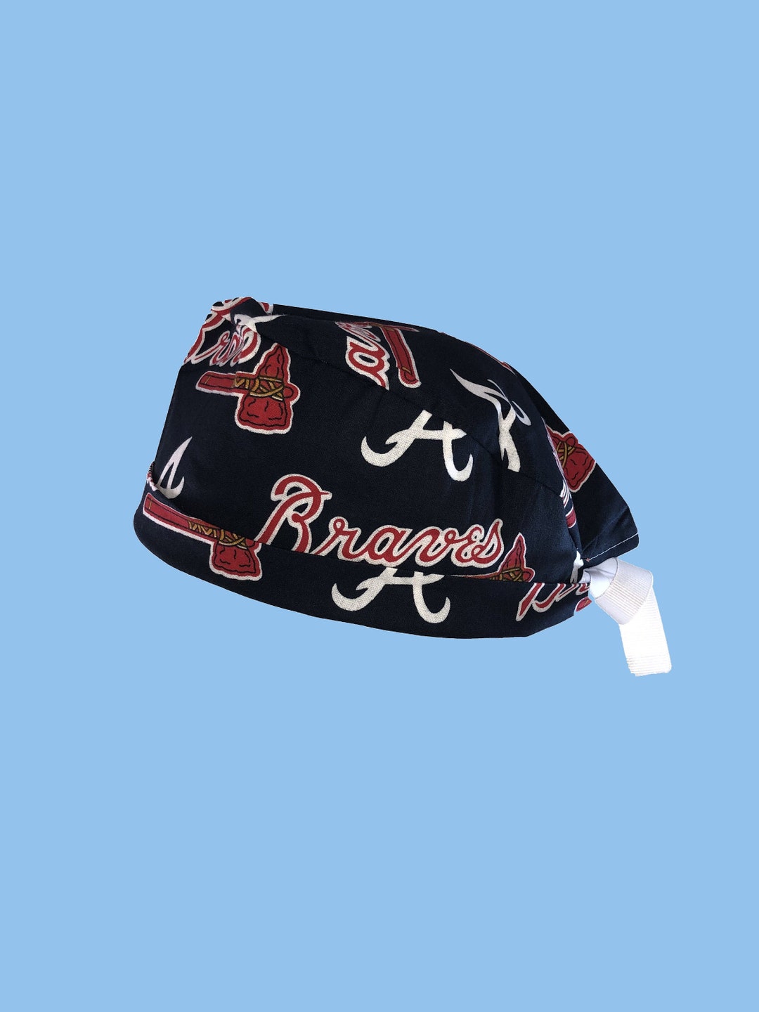 Atlanta Braves MLB Baseball Tie Back Scrub Cap, Nurse Hat, Surgical Cap ...