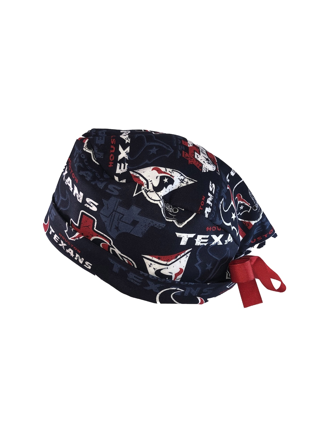 Houston Texans Retro NFL Tie Back Scrub Cap, Nurse Hat, Surgical Cap ...
