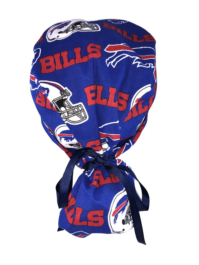 Buffalo Bills NFL Tie Back Scrub Cap Nurse Hat Surgical Cap | Etsy