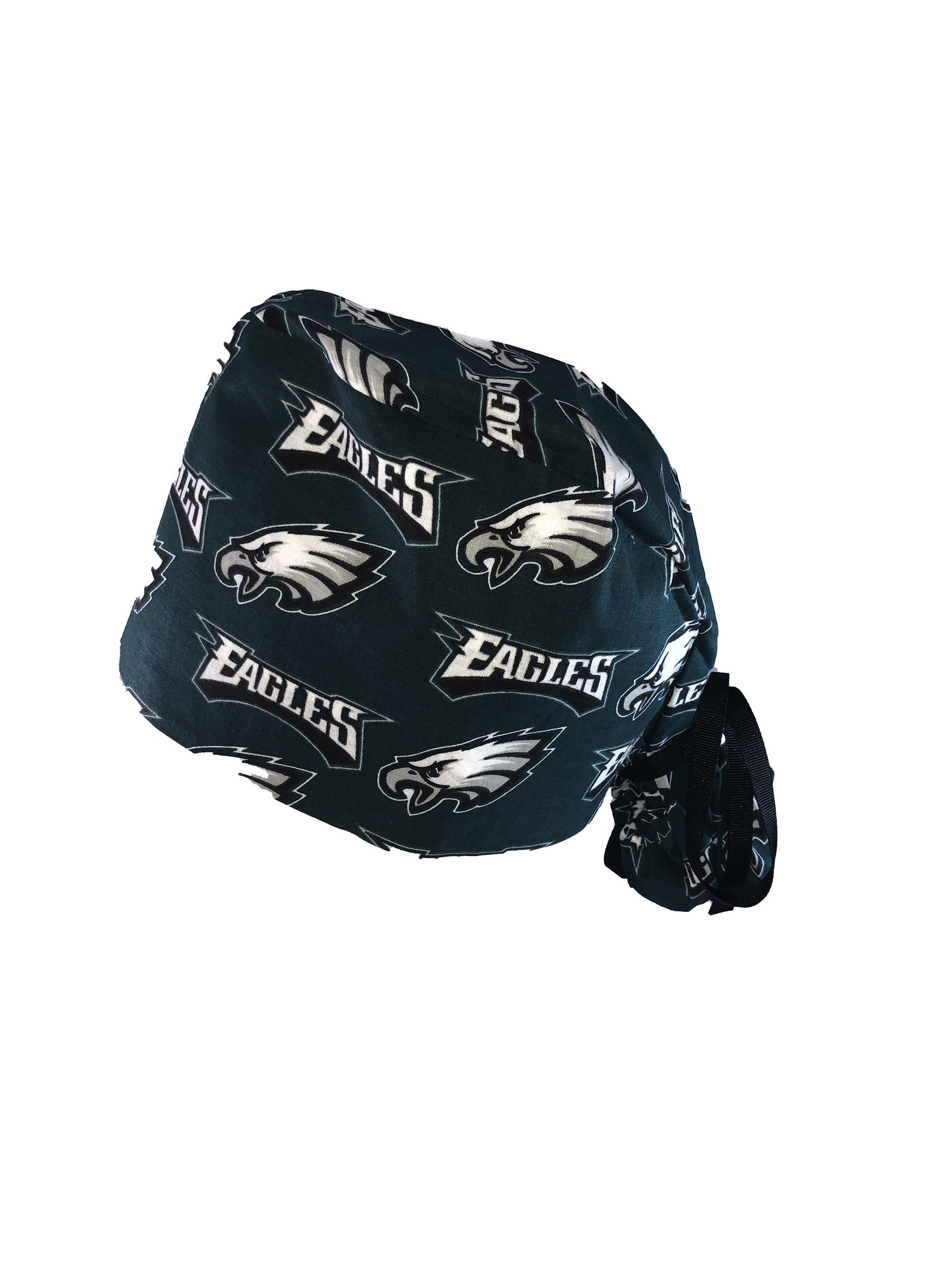 Philadelphia Eagles Large Print NFL Tie Back Scrub Cap Nurse - Etsy
