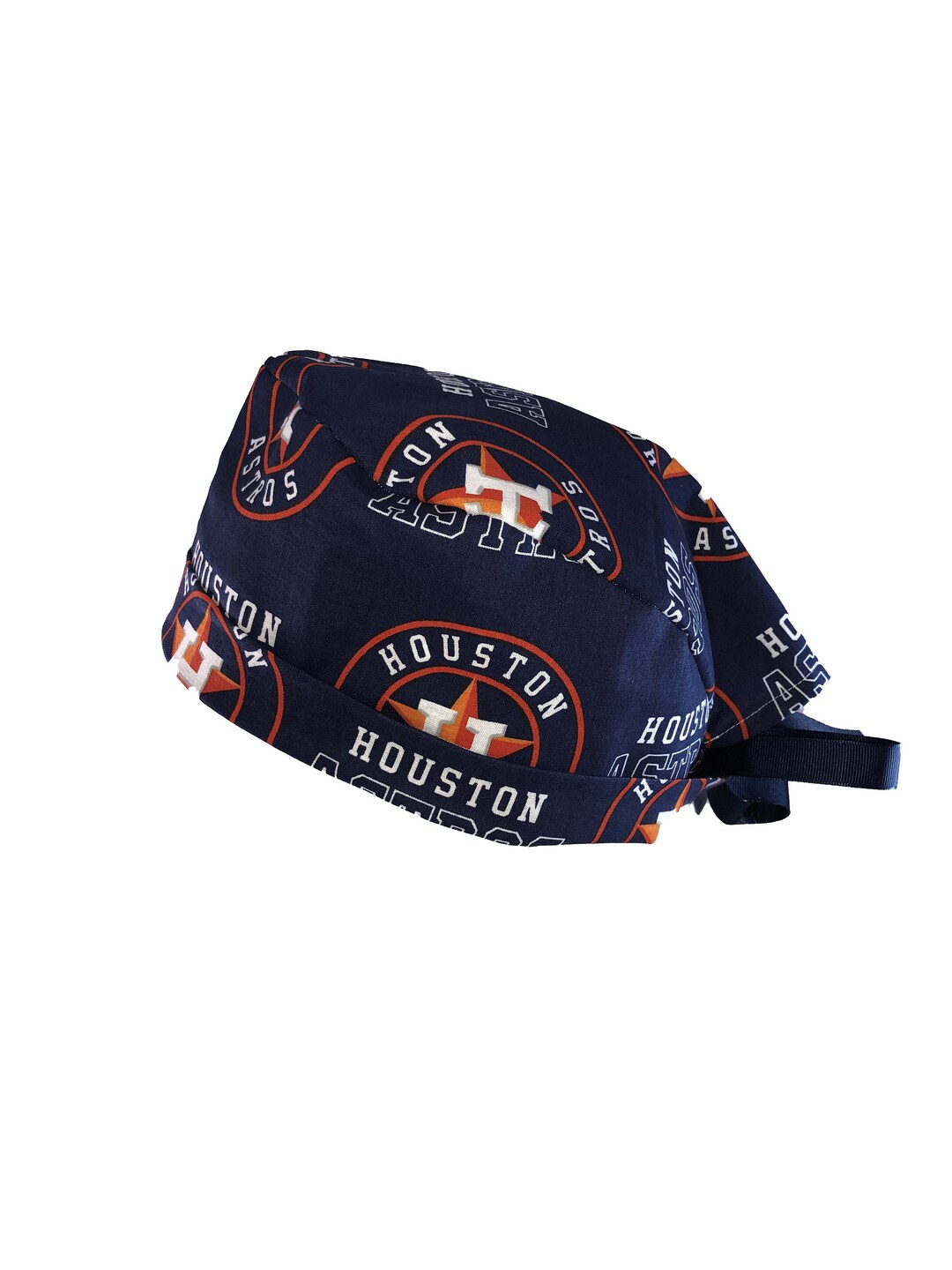 Houston Astros Large Print MLB Baseball Tie Back Scrub Cap, Nurse Hat ...