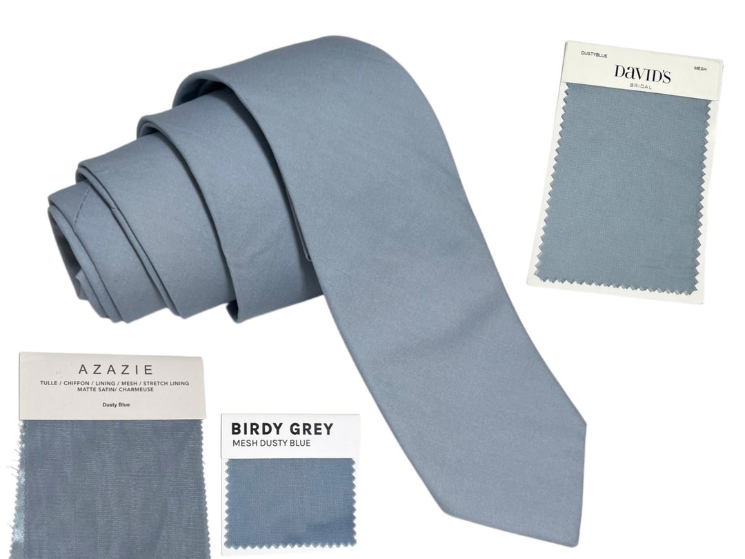 Dusty Blue Necktie, Bow Tie, or Pocket Square -- PERFECT for Groomsmen ...