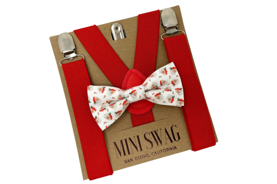 Retro Santa Christmas Bow Tie and Red Suspenders--perfect for Holiday ...