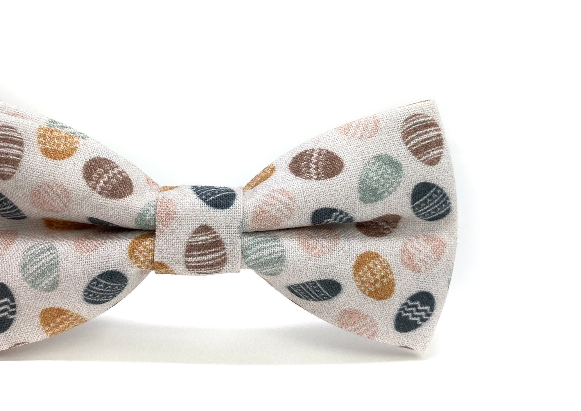 Easter Egg Bow Tie and Camel Leather Suspenders Perfect for | Etsy