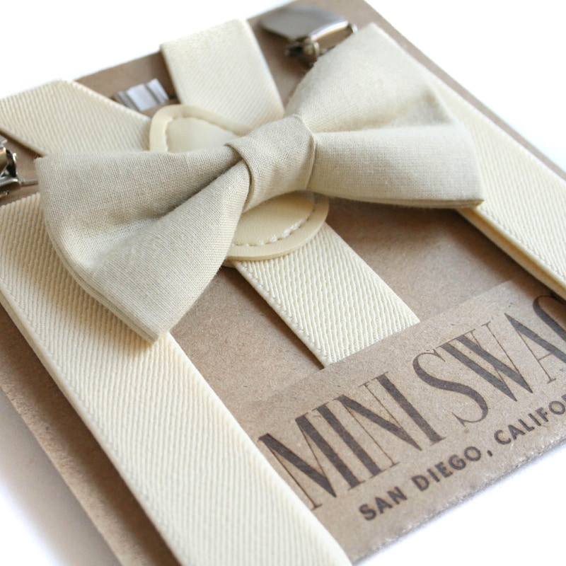 Beige Bow Tie - Etsy
