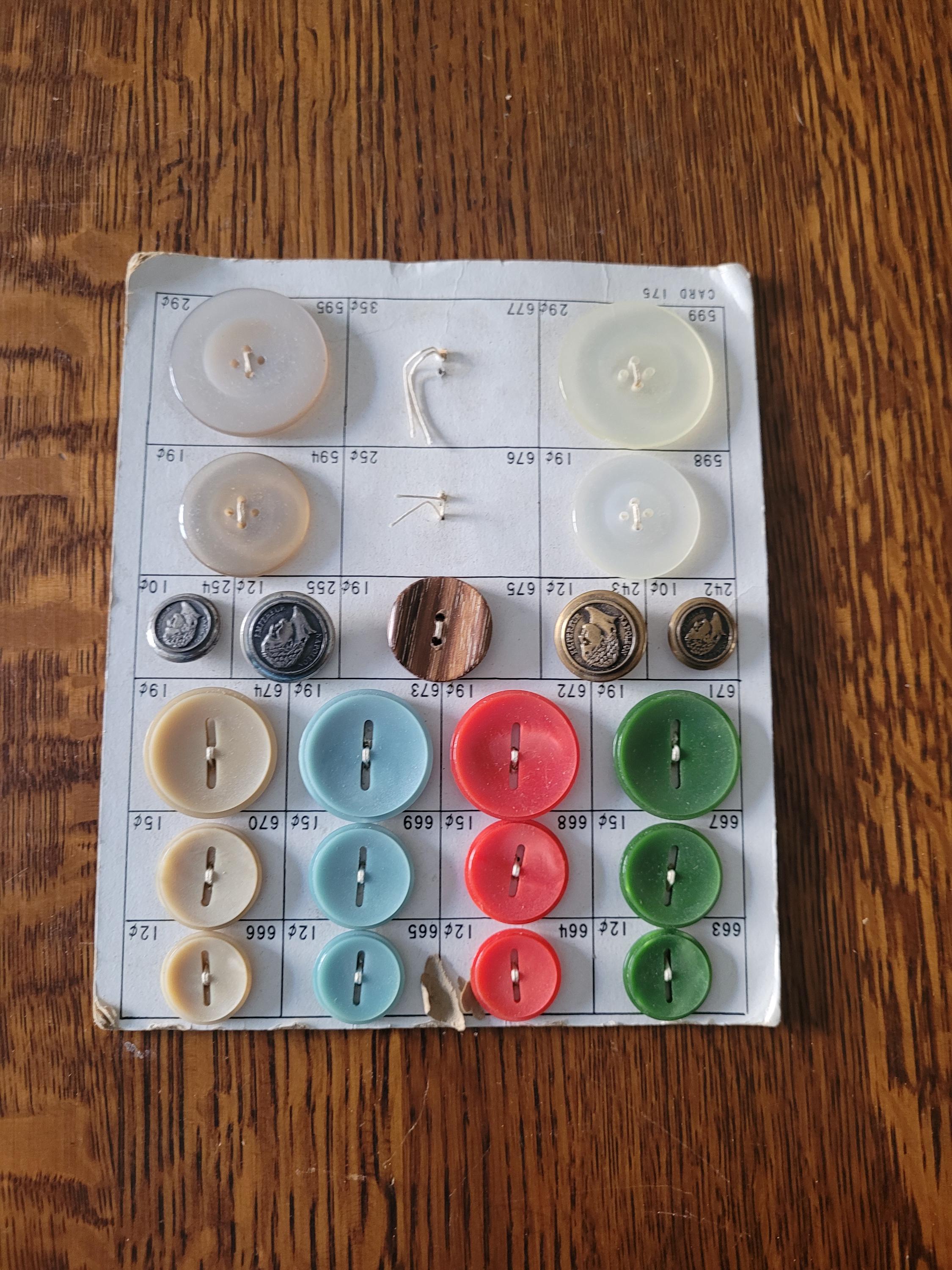 Vintage Button Store Display Cards, Salesman Sample Cards - Etsy