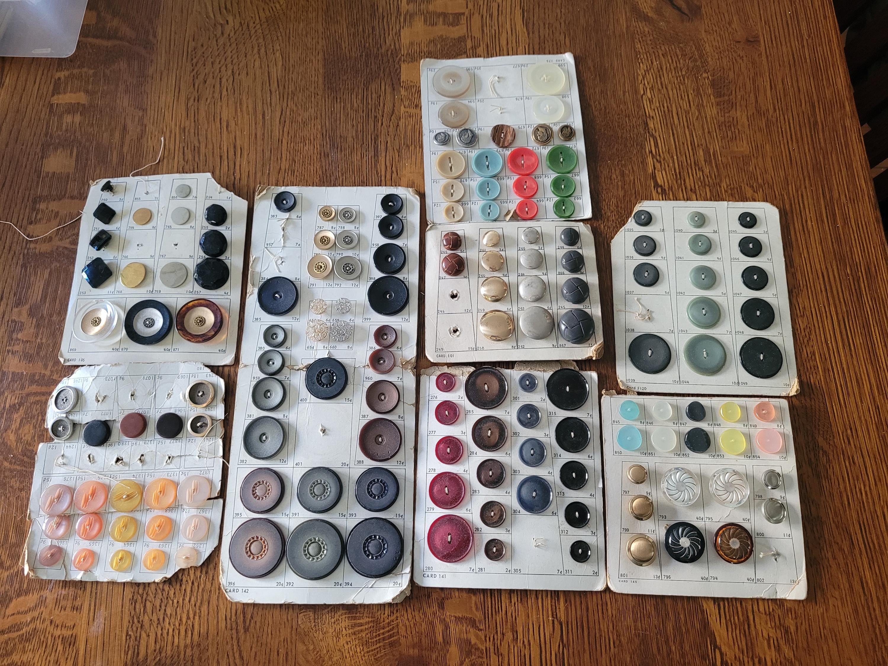 Vintage Button Store Display Cards, Salesman Sample Cards - Etsy