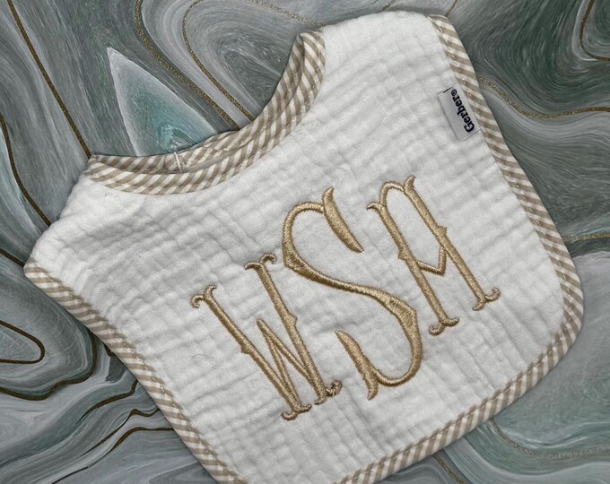 Personalized Baby Bib | Monogrammed Embroidered Bib | Custom Baby ...