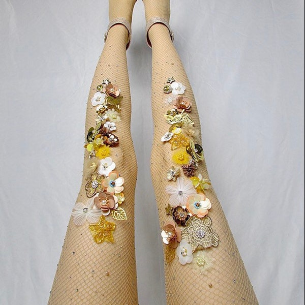 Gold Tights - Etsy