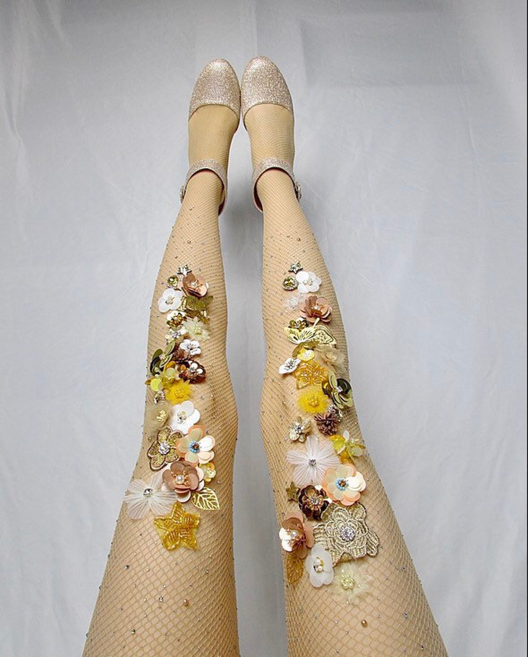 Golden Sun Floral Fishnets - Etsy