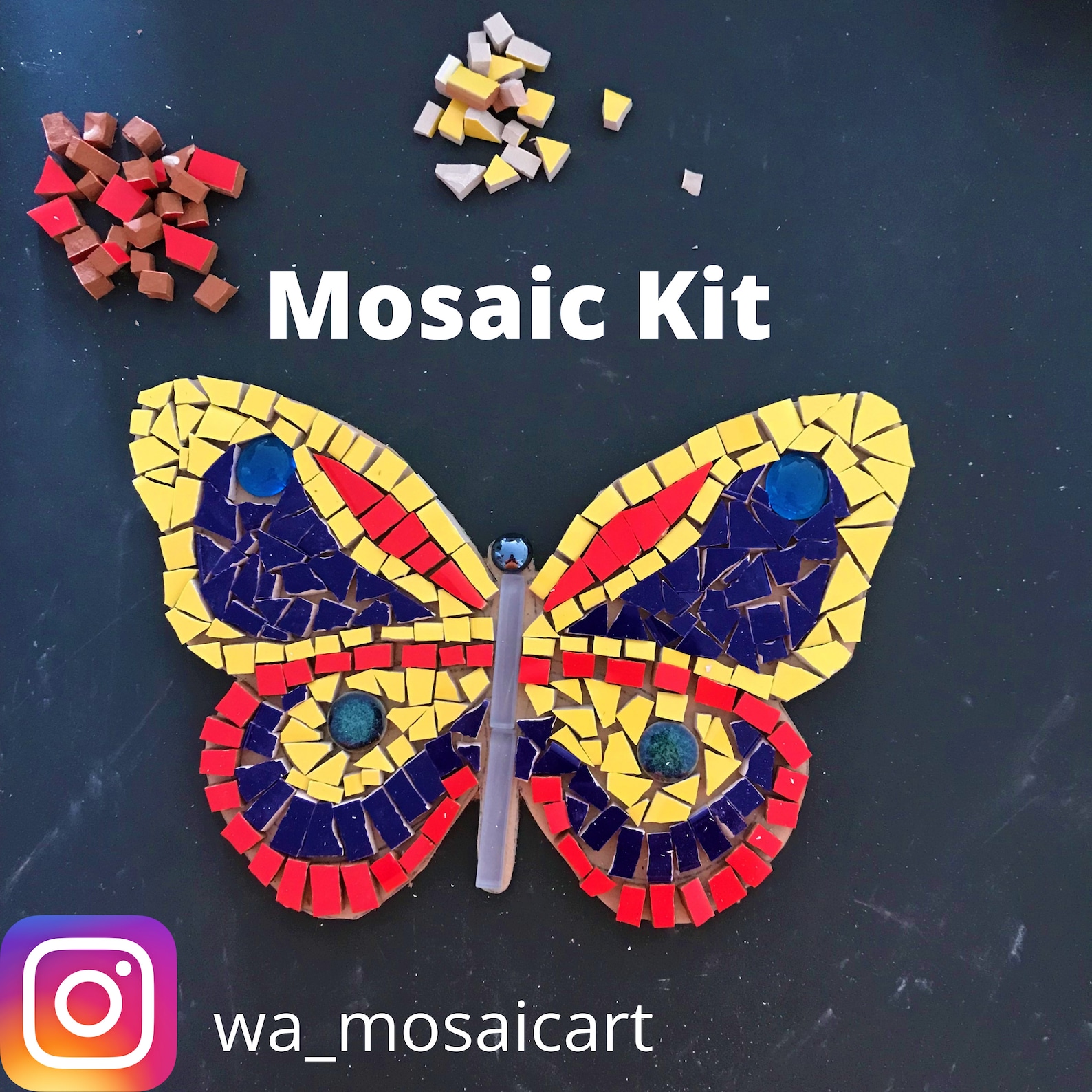 Mosaic Kit Butterfly 2. DIY. Craft Kit for Adults and Children ...