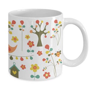 FOLK Art SPRING GARDEN Mugcoffee Muggift Mug11 Ozcute - Etsy
