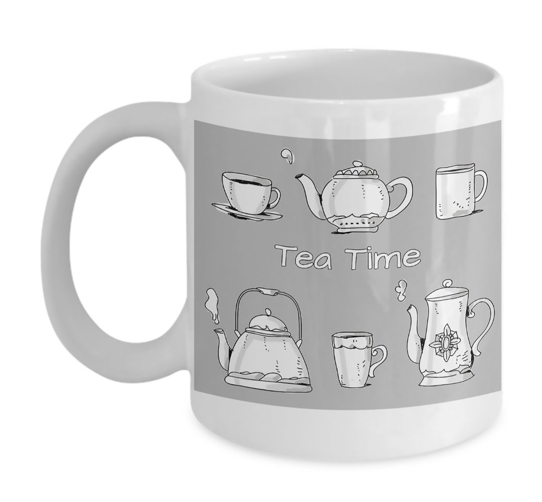TEA TIME Mug,coffee Mug,gift Mug,gift for Tea Lovers,tea Party,vintage ...