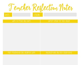 Teacher Feedback Sheet - Etsy