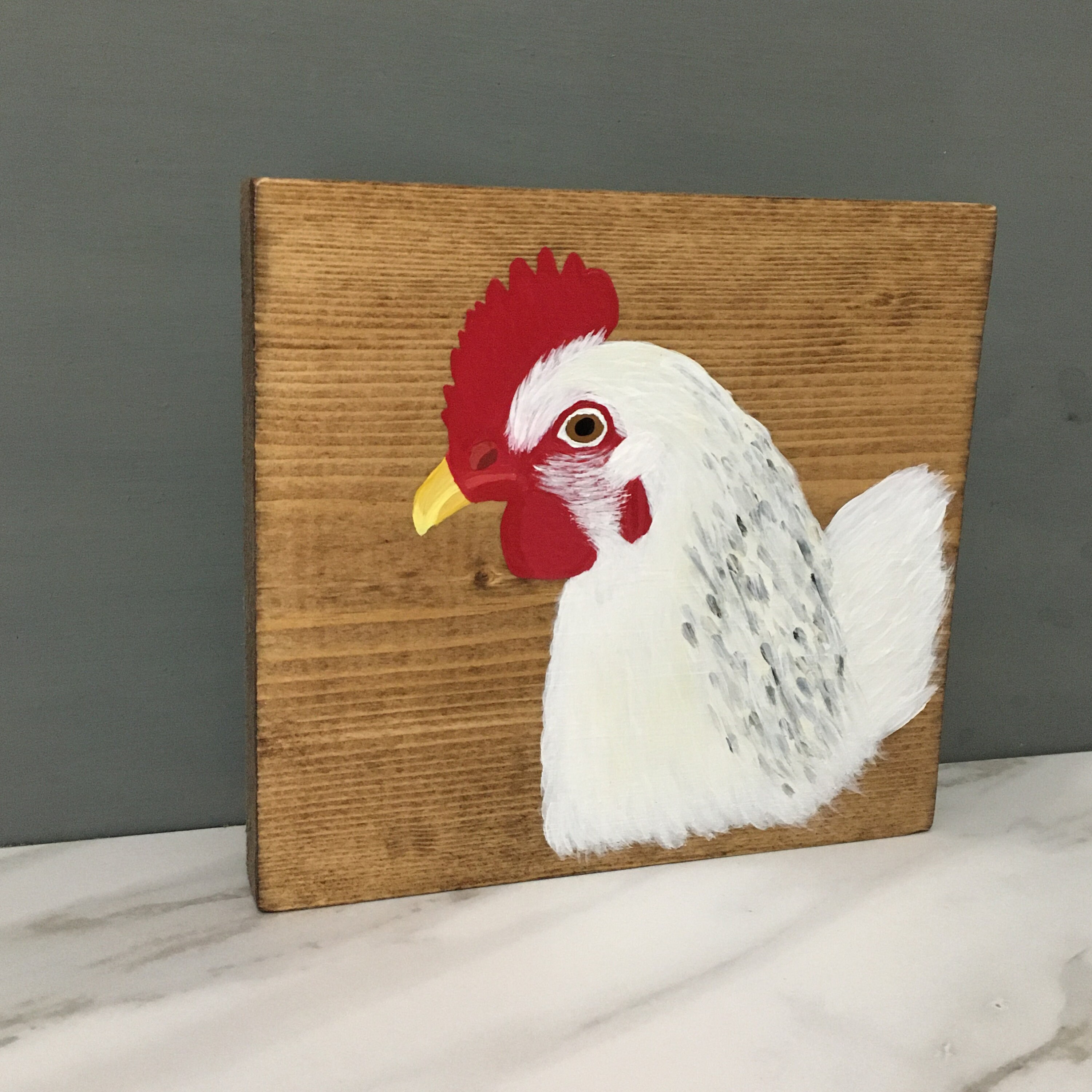 Hand Painted Chicken Sign Farmhouse Chicken Decor Rustic - Etsy