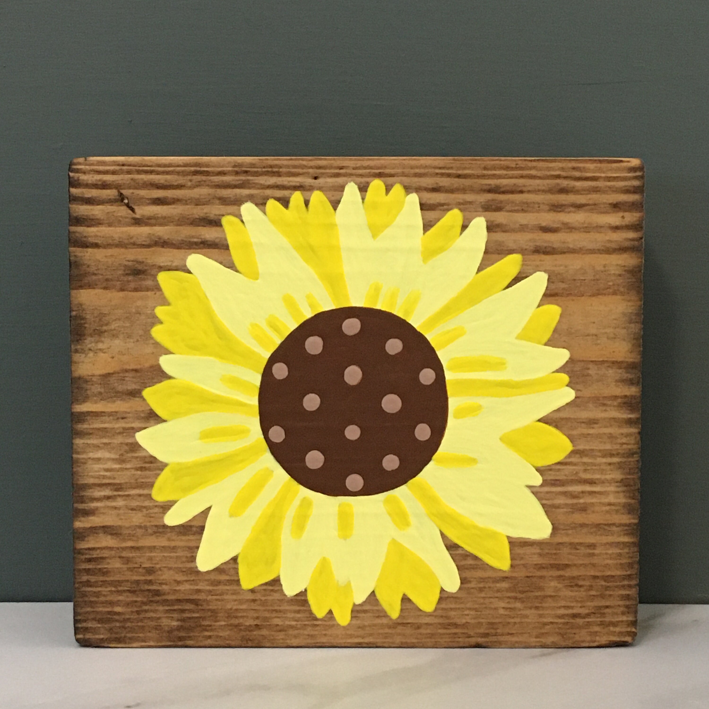 Mini Sunflower Sign Mini Block Sign Sunflower Wood Decor - Etsy