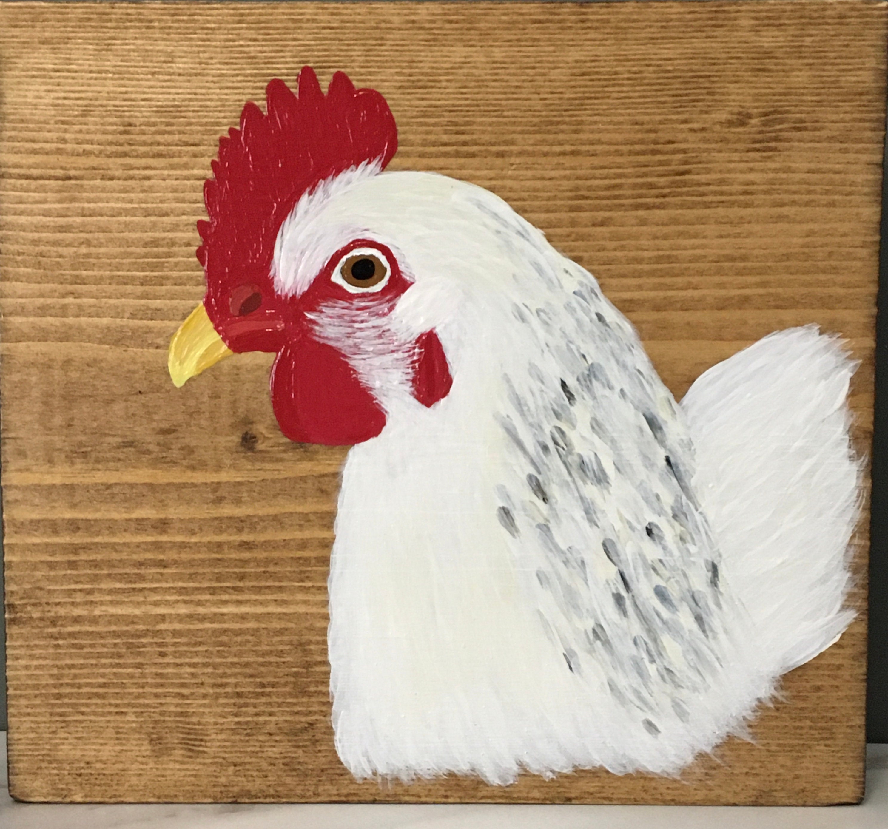 Hand Painted Chicken Sign Farmhouse Chicken Decor Rustic - Etsy