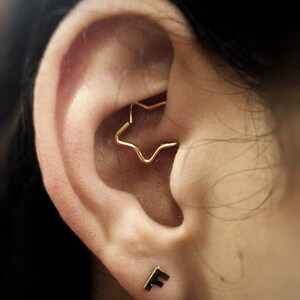 Titanium Pentagram Hoop Star Piercing Cute Body Jewellery - Etsy