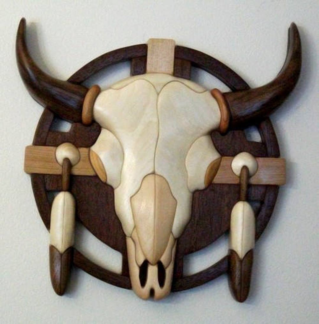 Native American Bison Skull Intarsia Pattern / Intarsia Pattern - Etsy