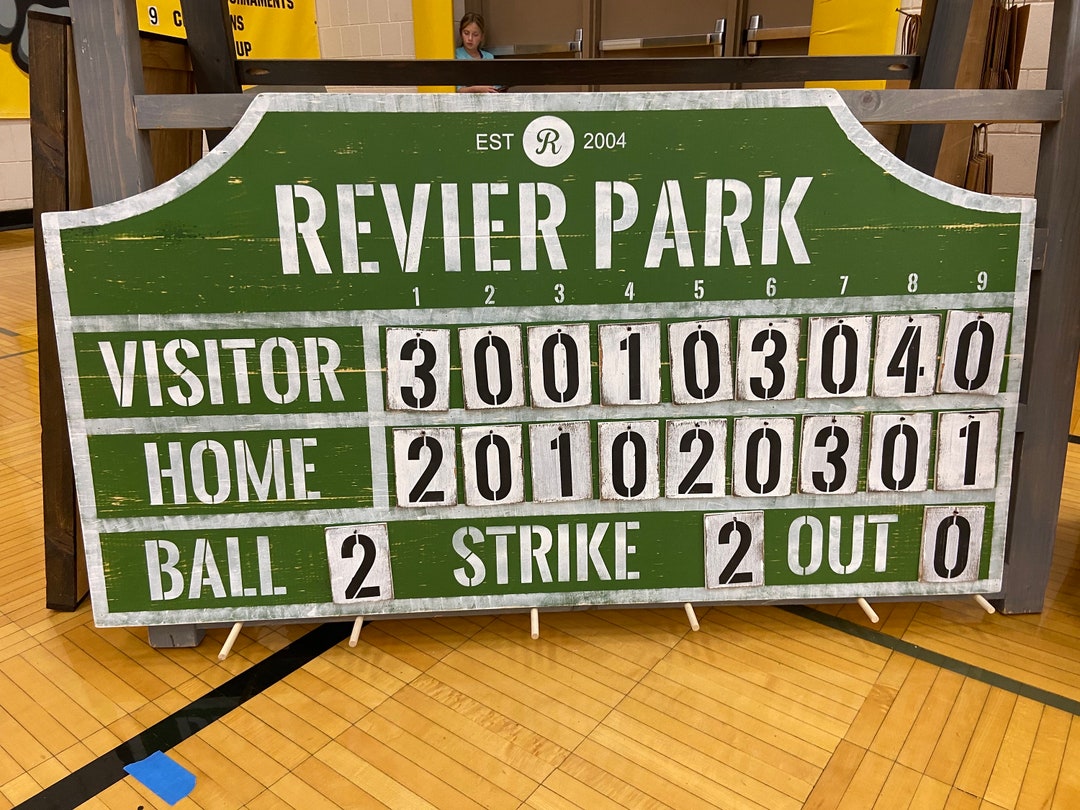 Custom Baseball Scoreboard - Vintage Baseball Scoreboard - Sports Decor ...