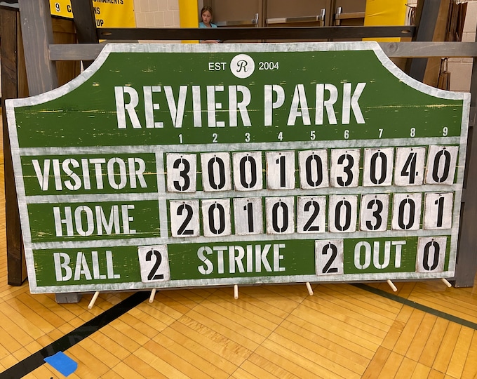 Custom Baseball Scoreboard - Vintage Baseball Scoreboard - Sports Decor ...