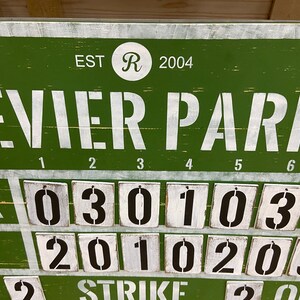 Custom Baseball Scoreboard - Vintage Baseball Scoreboard - Sports Decor ...