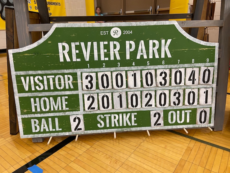 Custom Baseball Scoreboard - Vintage Baseball Scoreboard - Sports Decor ...