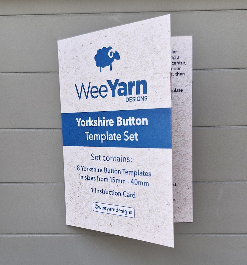 Yorkshire Button Template Set - Etsy UK