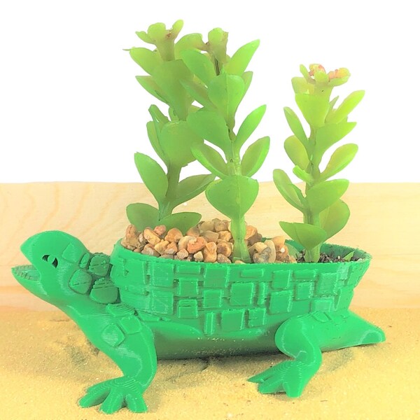 3d Printed Turtle Planter - Etsy