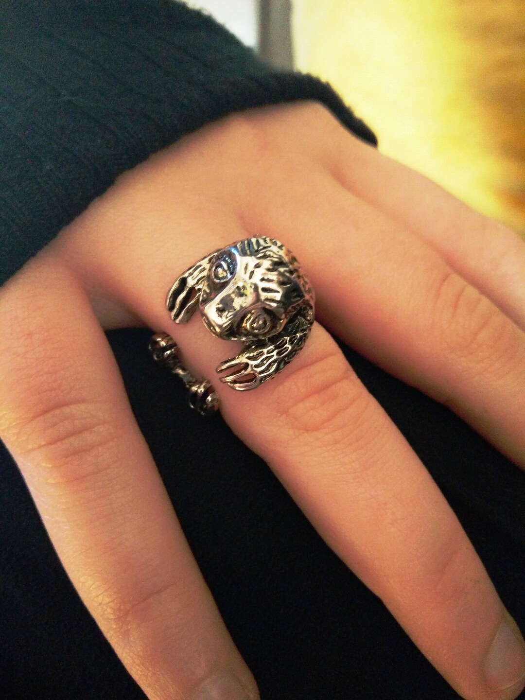 Sloth Ring, Silver Sloth Gift, Unisex Ring, Sloth Jewellery,sloth Lover ...