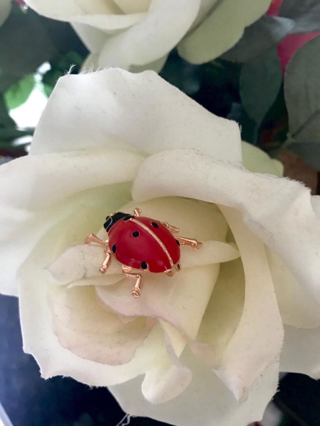 Red Ladybird Brooch, Enamel Ladybug Brooch, Mothers Day Jewellery GIFT ...