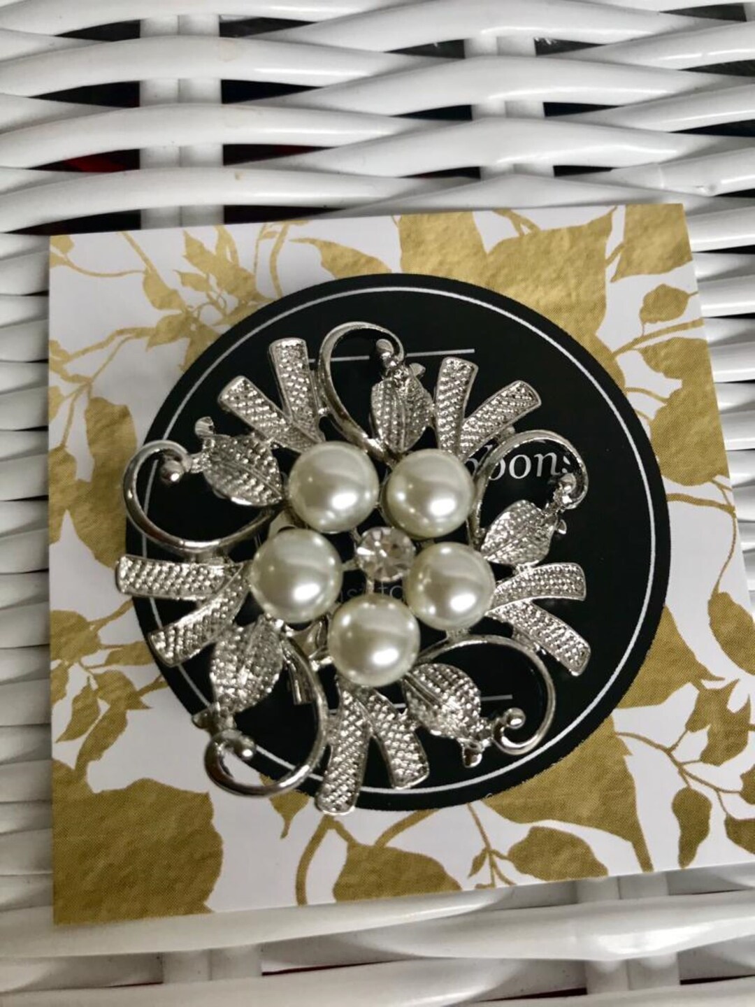 Crystal Wedding Brooch, Pearl Brooch, Bridal Jewelry, Wedding Jewelry ...