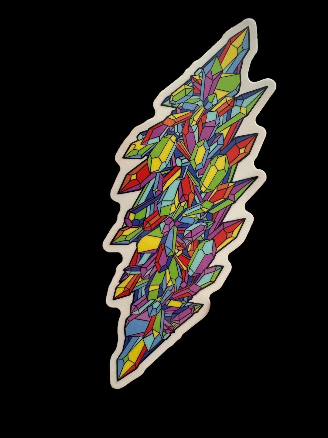Crystal Bolt - Large Sticker - Rainbow - Etsy