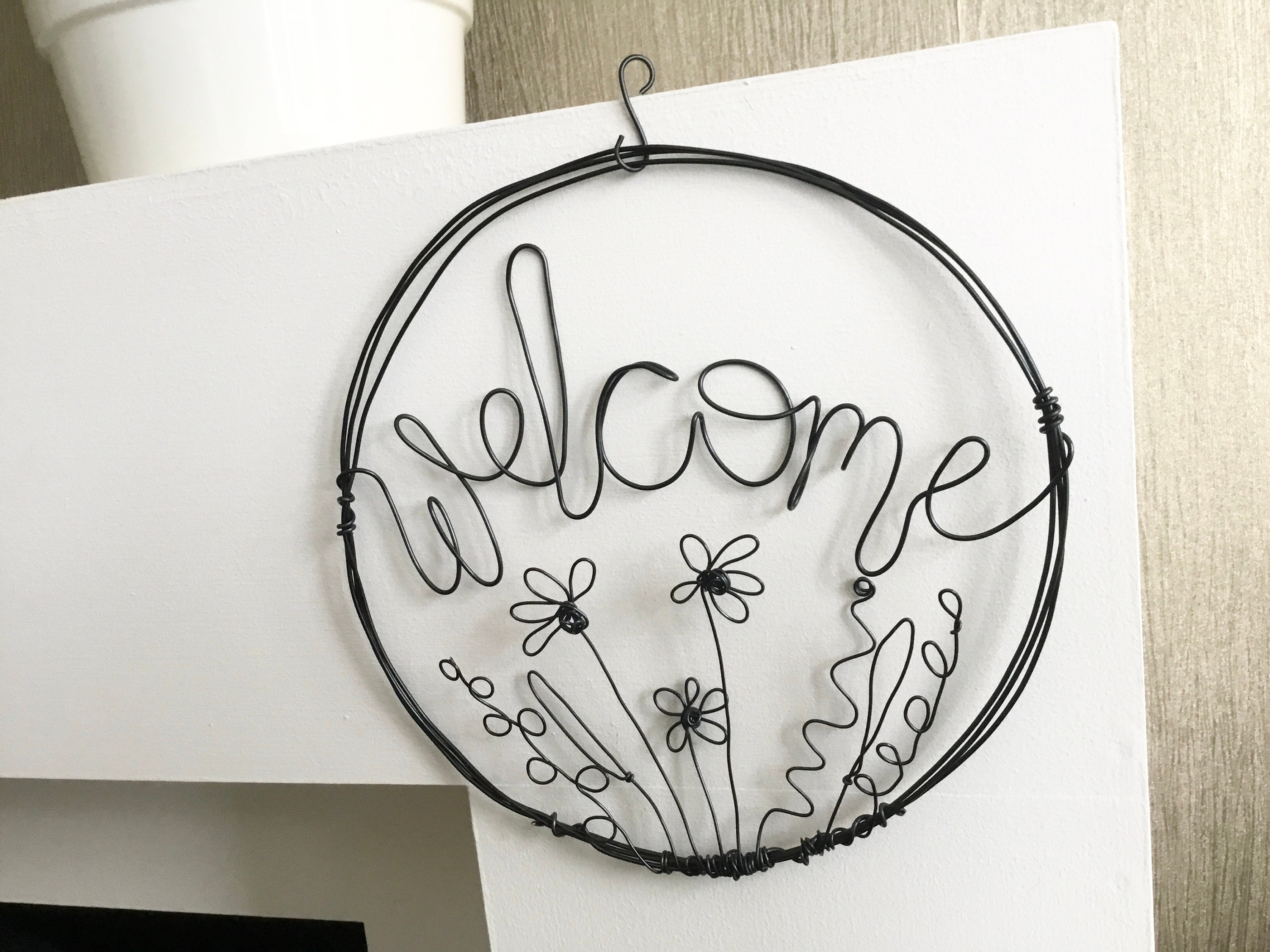 Welcome Sign Welcome Wire Sign Wire Art Welcome Shelf Decor | Etsy UK